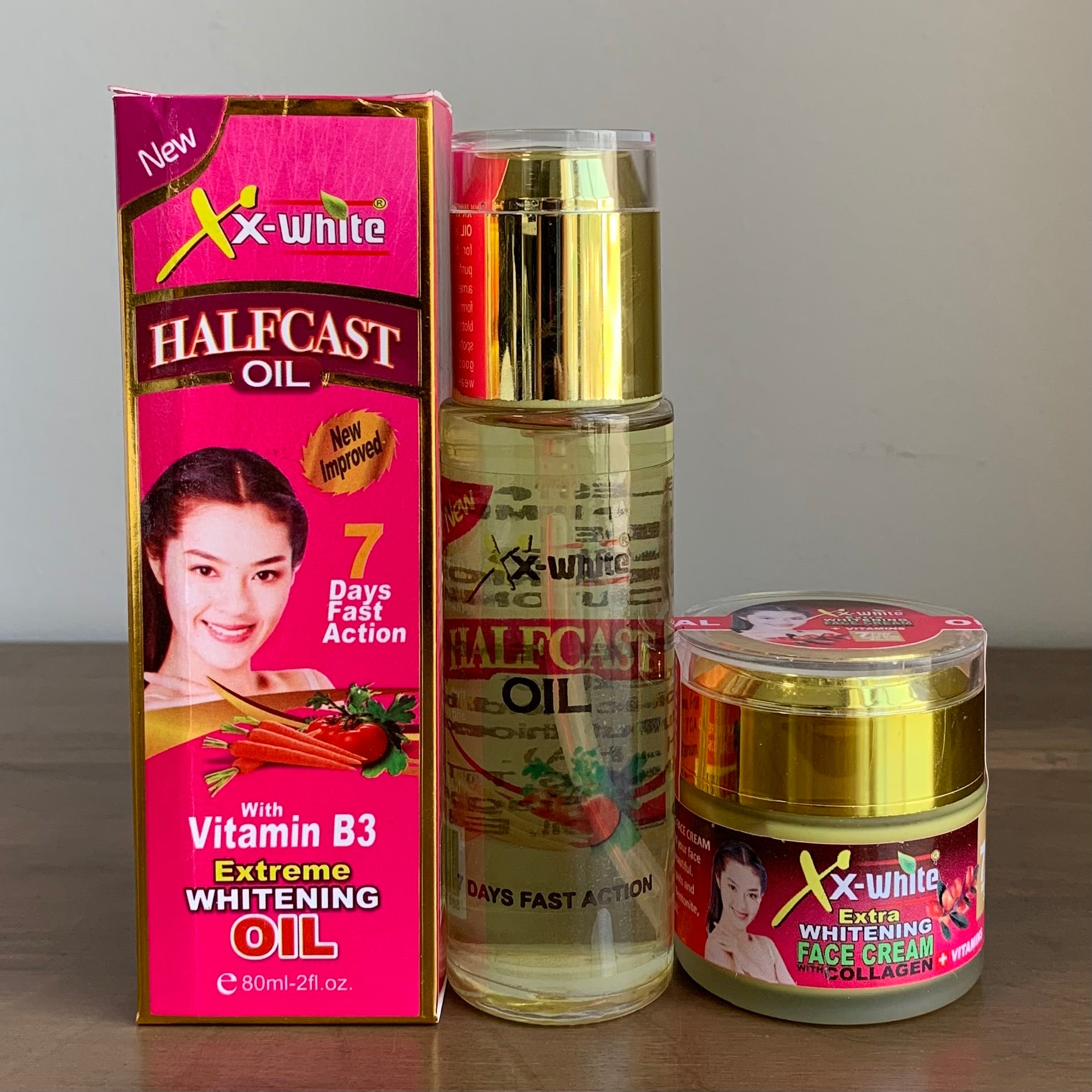Xx-white halfcast oil & face cream – Mira Aura Beauty LLC