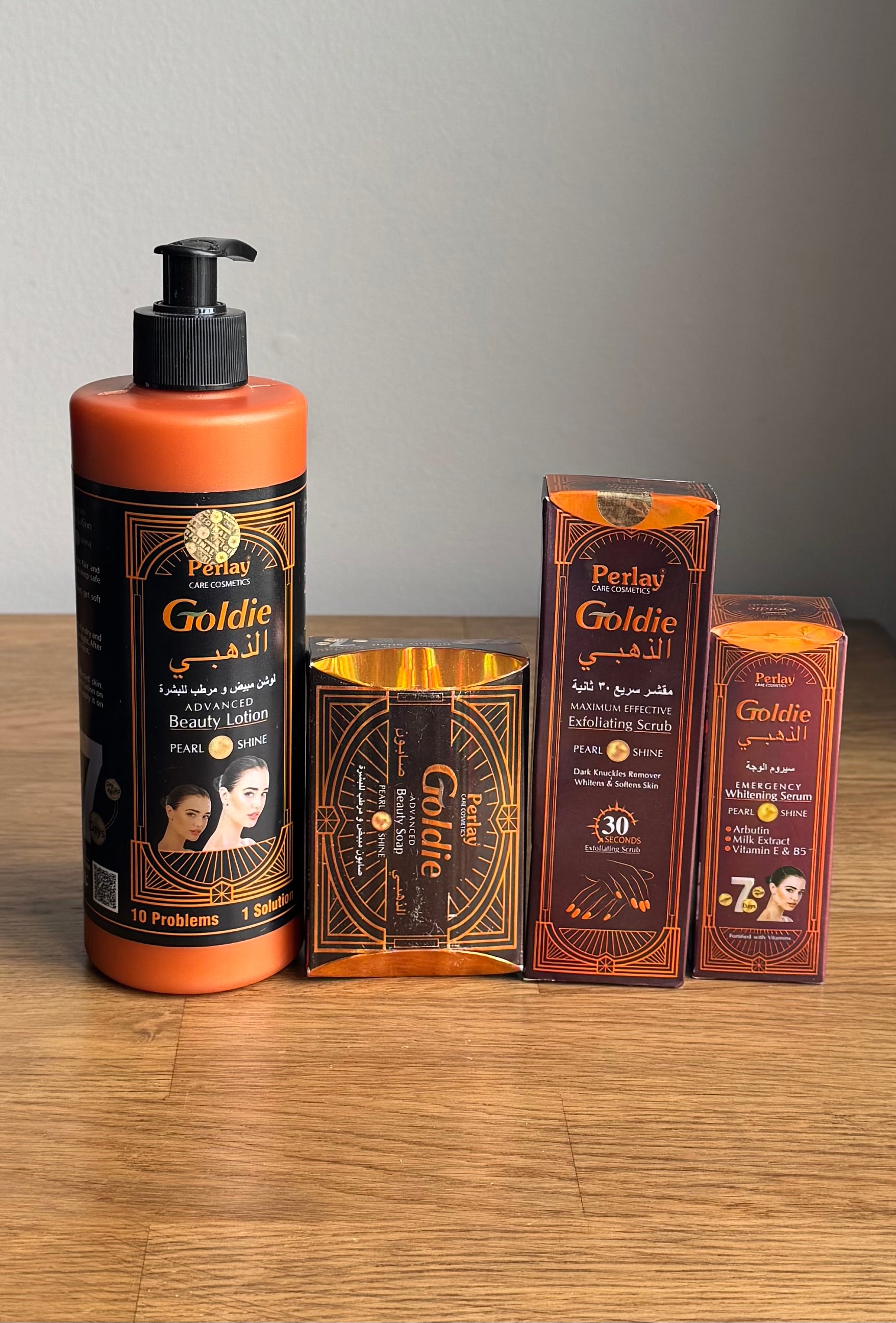 Pearly Goldie Lotion set – Mira Aura Beauty LLC