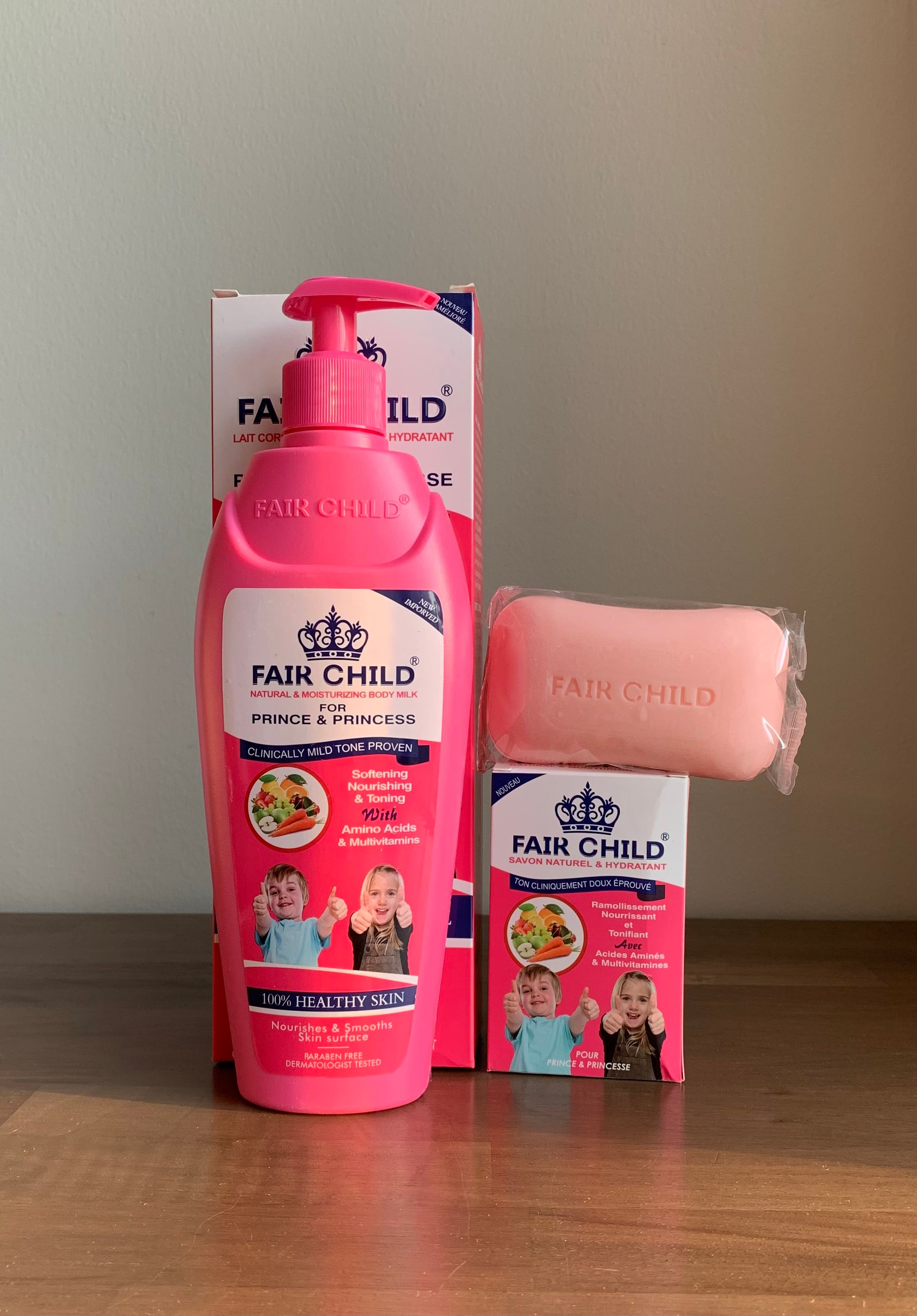 Fair Child Pink Lotion & Soap – Mira Aura Beauty LLC